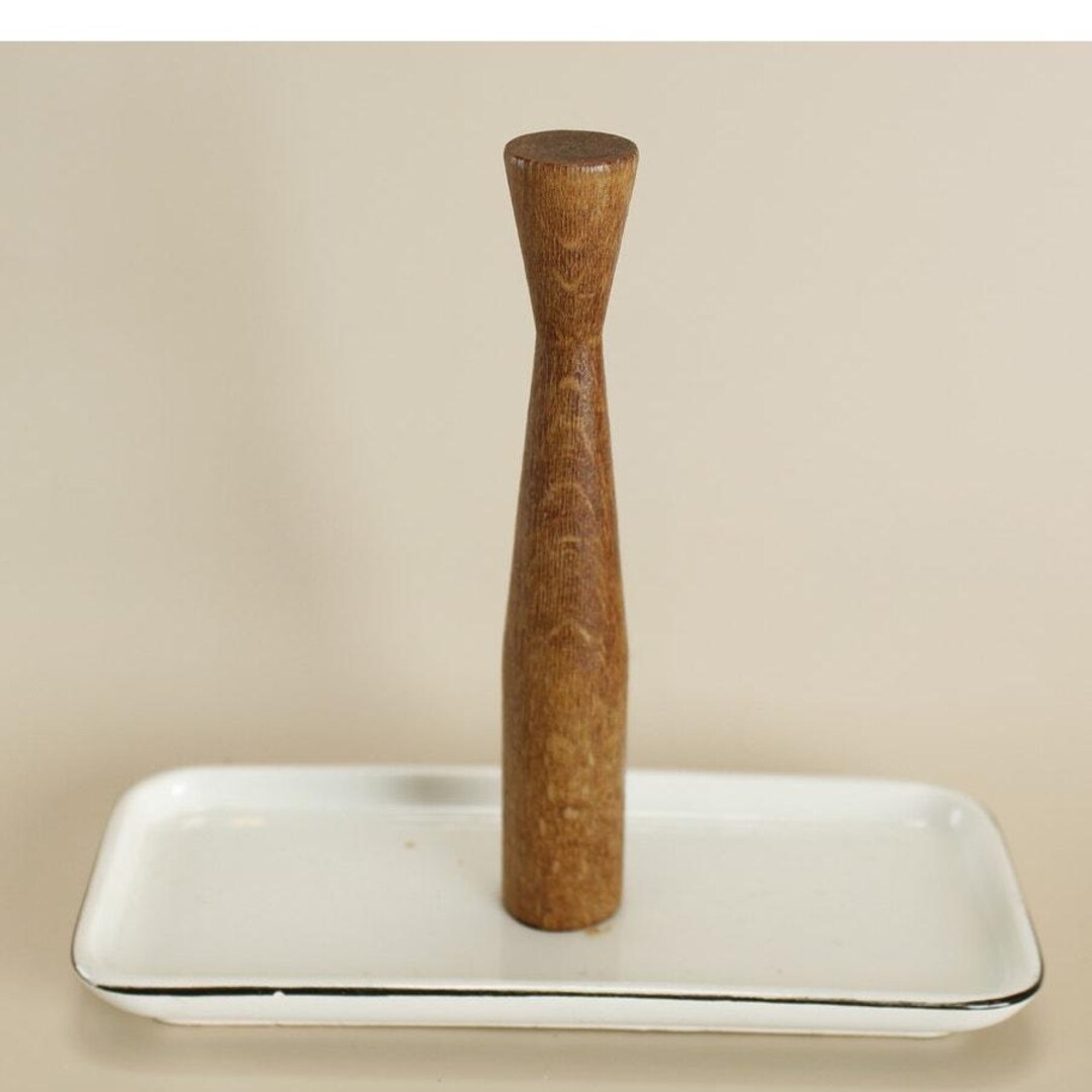 Napco Vintage Ceramic Small Tray With Wood Handle 5.5" - Etsy