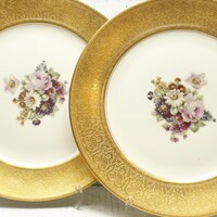 Vintage German Bavaria Heinrich Selb Footed Platter Hand Painted ...