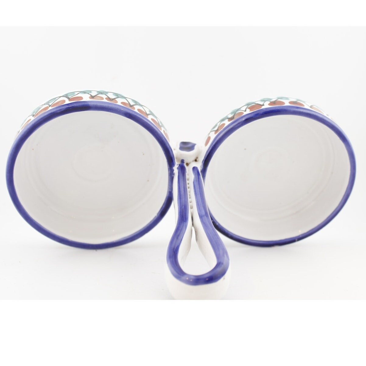 Italian Redware Pottery Oil and Vinegar 3 Piece Set olio & Aceto ...