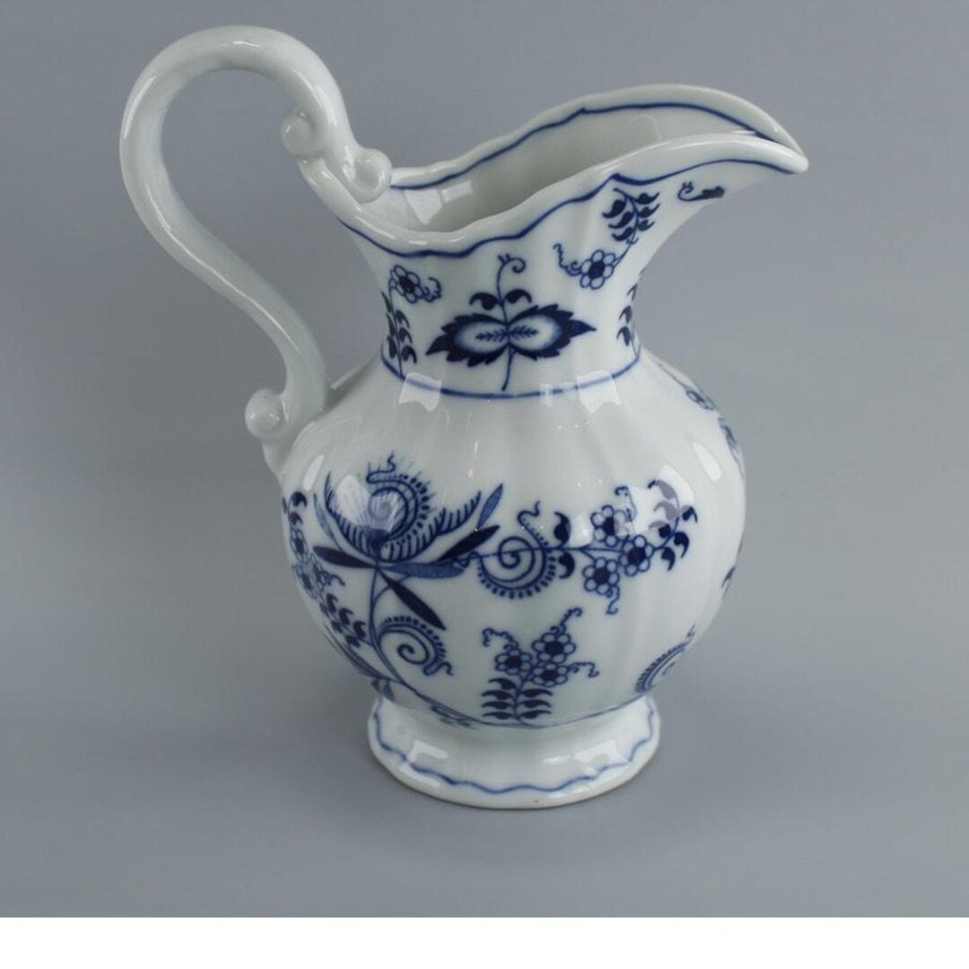 Blue Danube Tall Creamer Pitcher Vintage 5.5