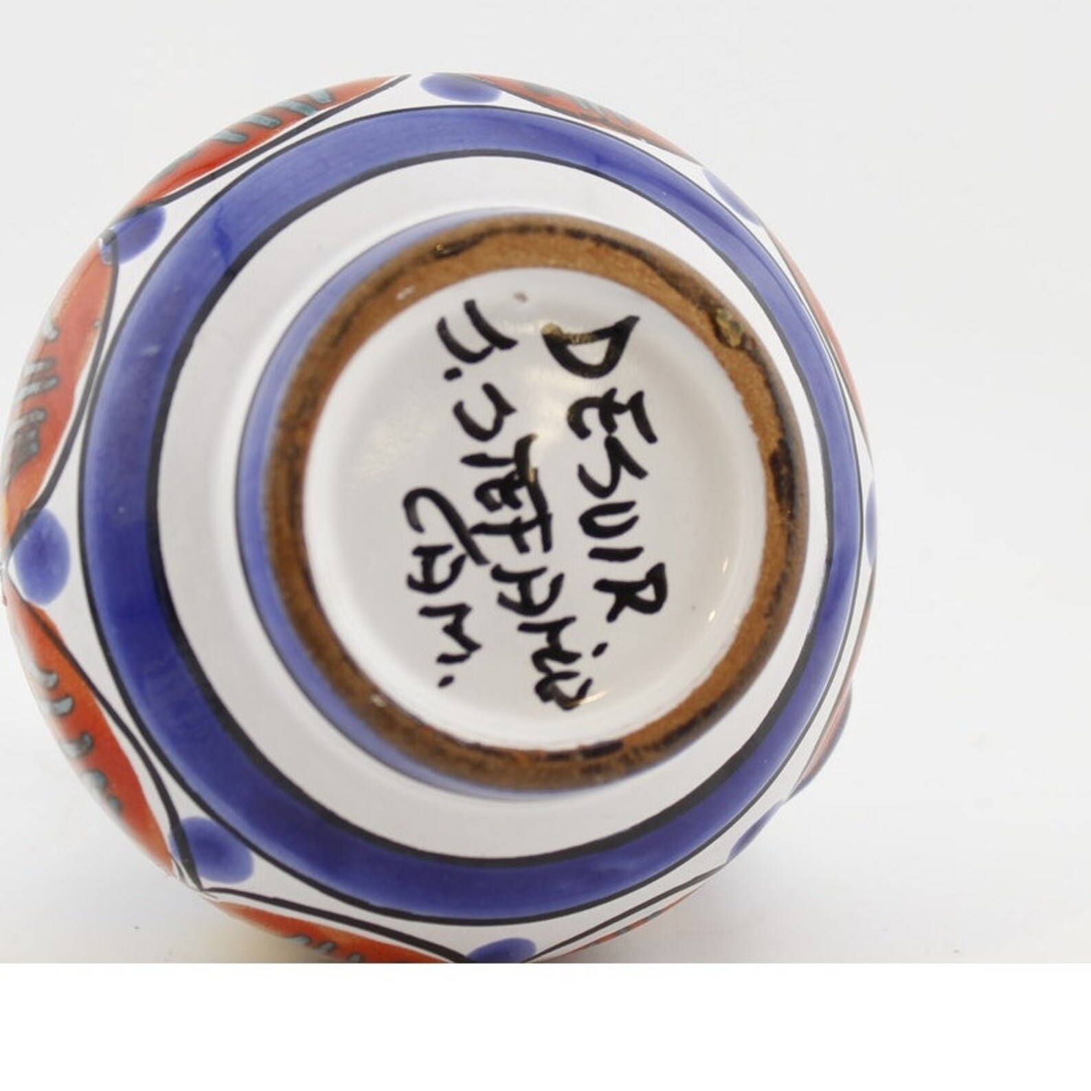 Italian Redware Pottery Oil and Vinegar 3 Piece Set olio & Aceto ...