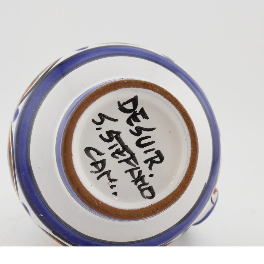 Italian Redware Pottery Oil and Vinegar 3 Piece Set olio & Aceto ...