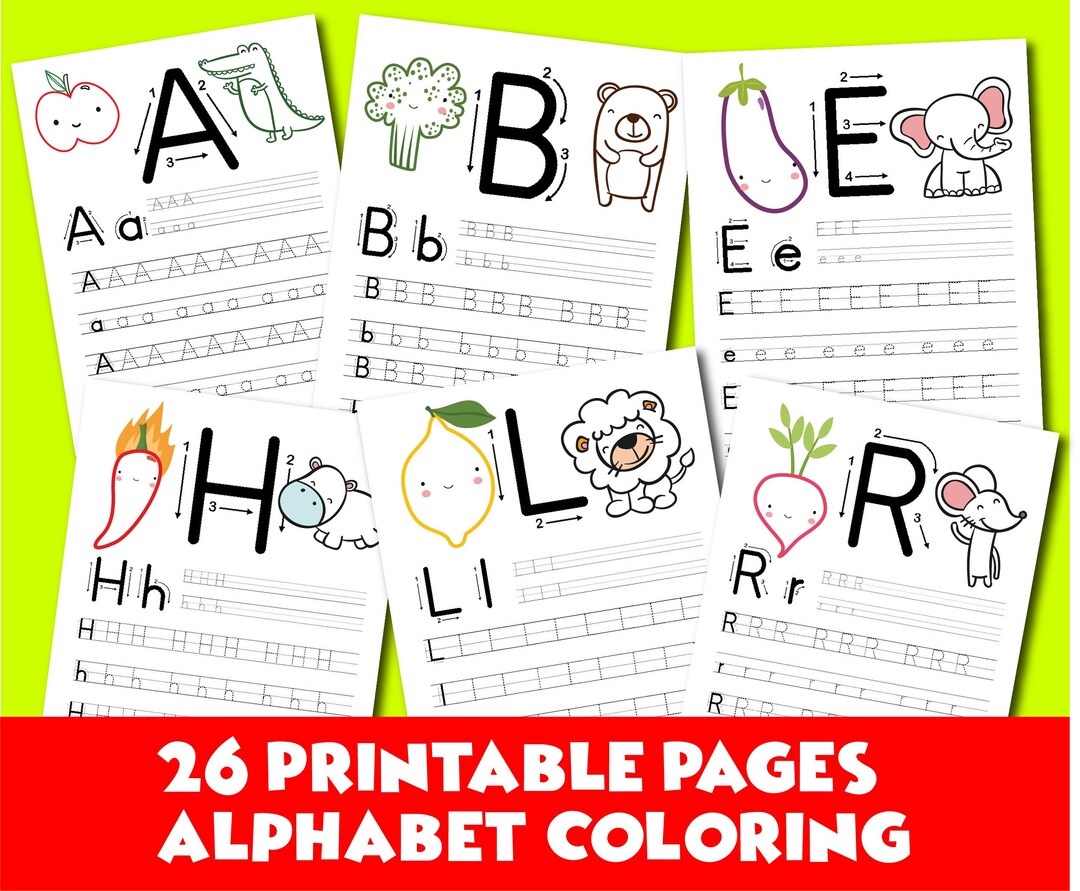 Pre-k Alphabet Tracing Worksheets: ABC Learning Bundle (digital ...