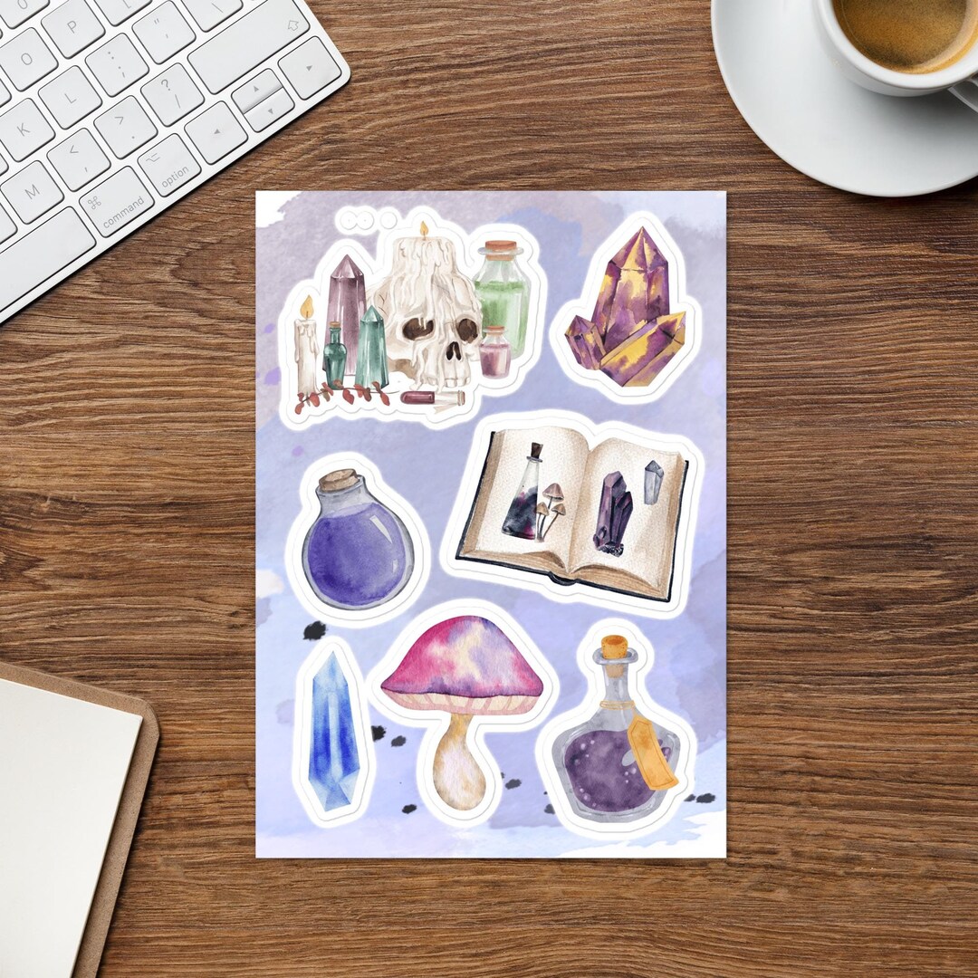 Witchy Sticker Sheet Witch Sticker Pack Witchcraft Sticker Sheet ...
