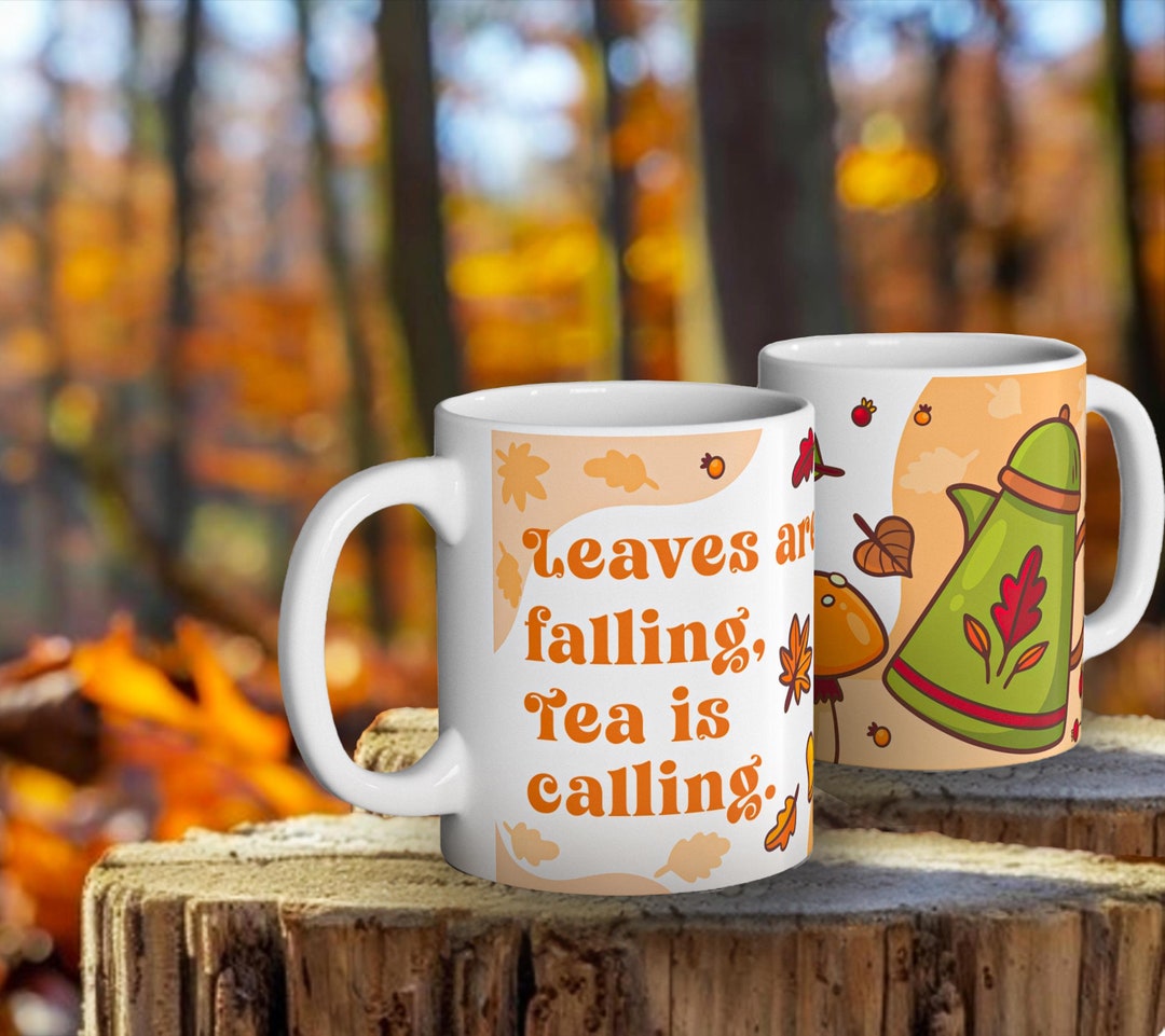 Cute Fall Mug, Autumn Mug, Fall Season Gift Fall Decor Mushroom Mug ...
