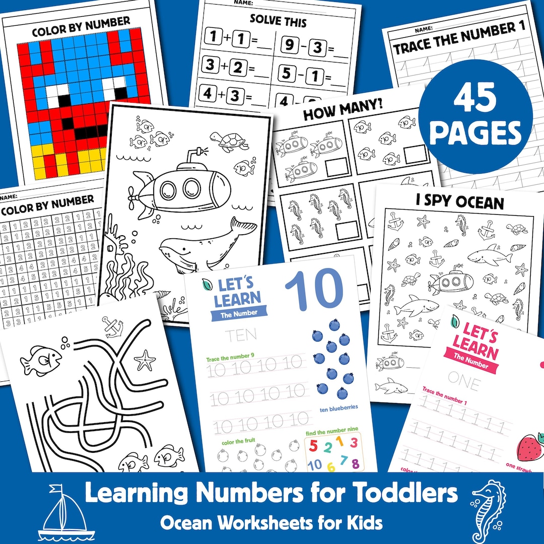 Number Tracing Workbook for Kids: Preschool Math Activity Toddlers ...