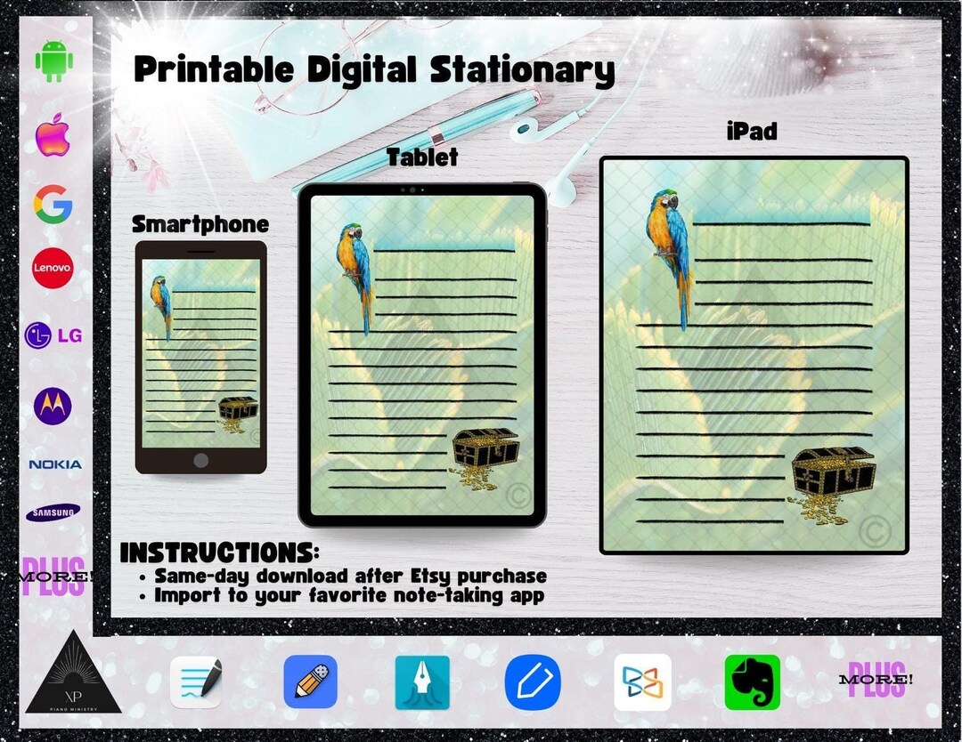 Stationery | Pirate's Parrot & Treasure! | Tropical Island Fun ...