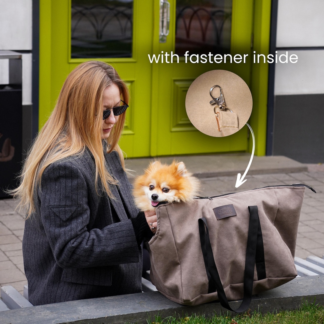 Secure Pet Carrier With Inner Safety Clip – Small Dog & Cat Travel Bag ...