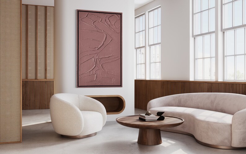 Mauve Purple Textured Abstract Painting - Etsy