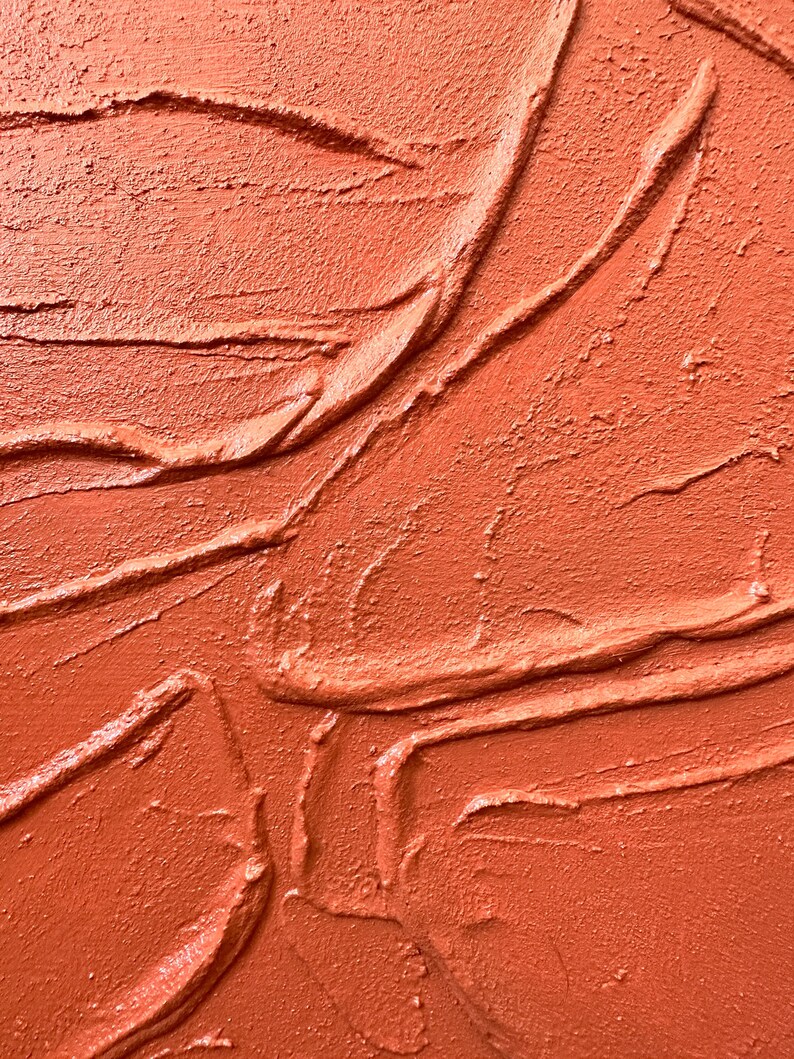 Terracotta Orange Textured Abstract Painting - Etsy
