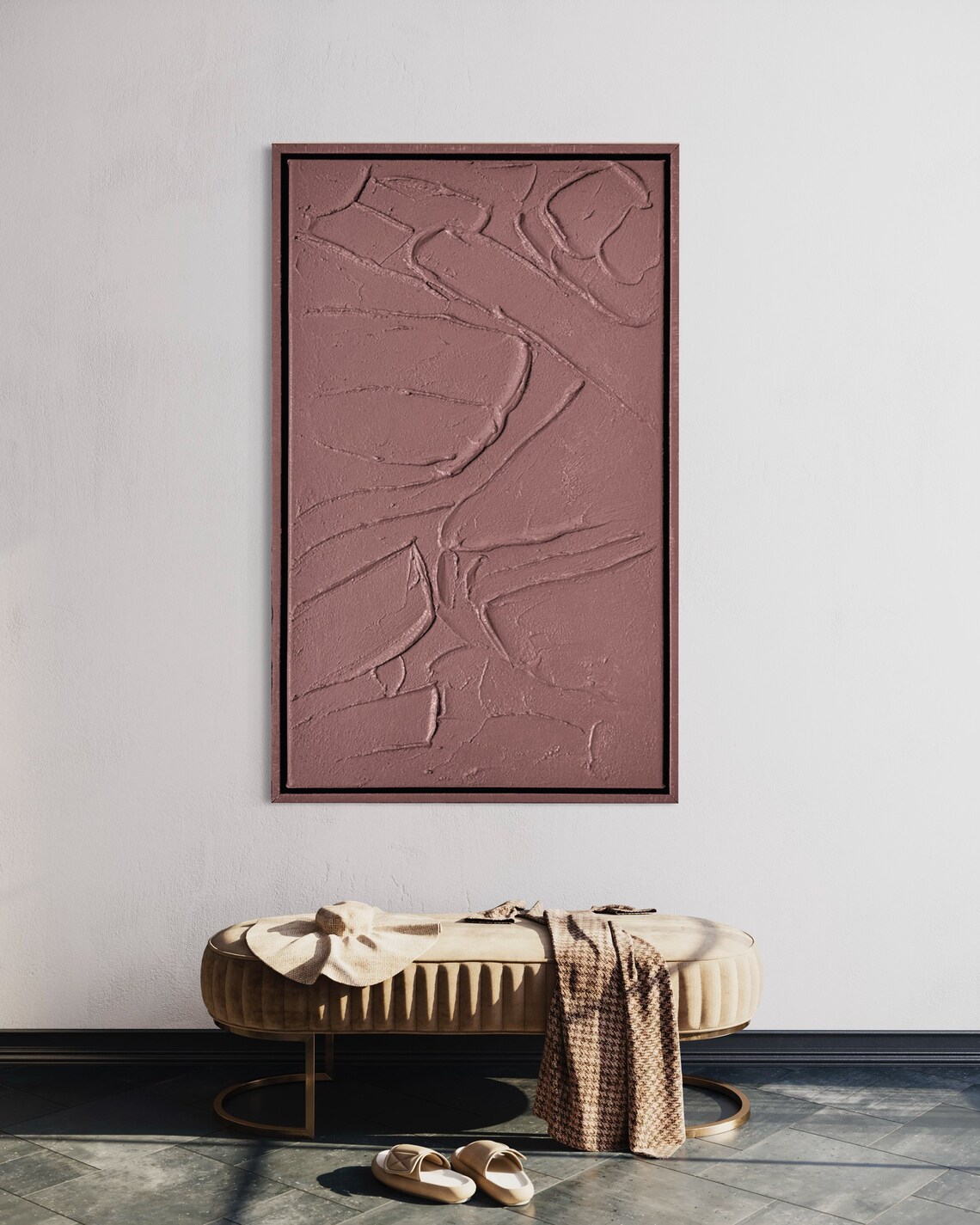 Mauve Purple Textured Abstract Painting - Etsy