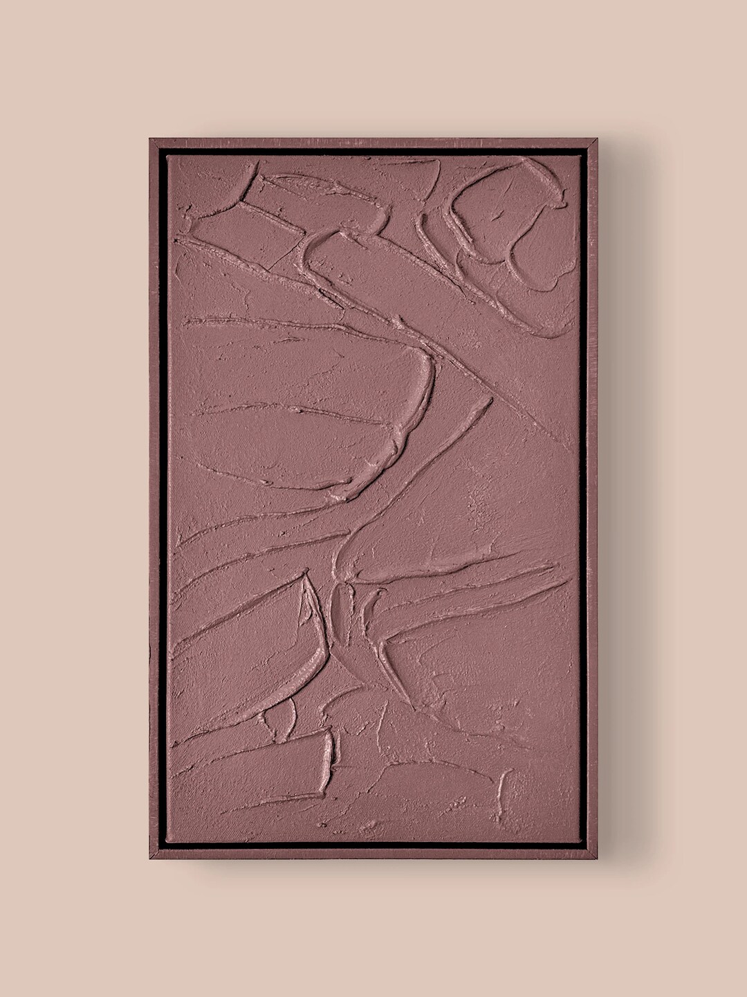 Mauve Purple Textured Abstract Painting - Etsy