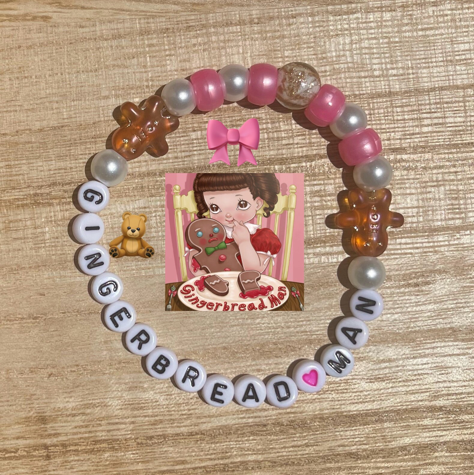 Melanie Martinez Gingerbread Man Inspired Beaded Kandi Bracelet - Etsy