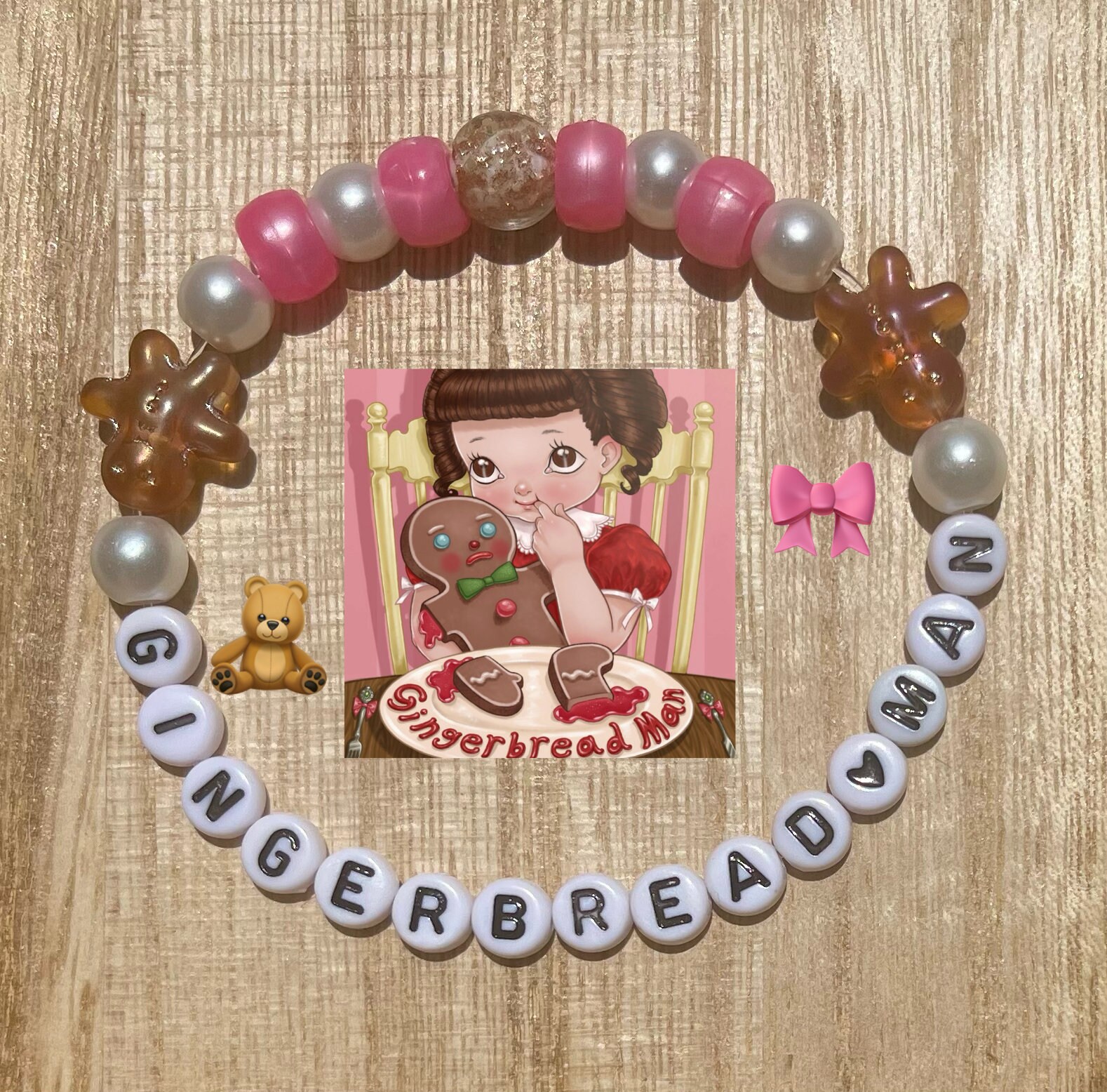 Melanie Martinez Gingerbread Man Inspired Beaded Kandi Bracelet - Etsy