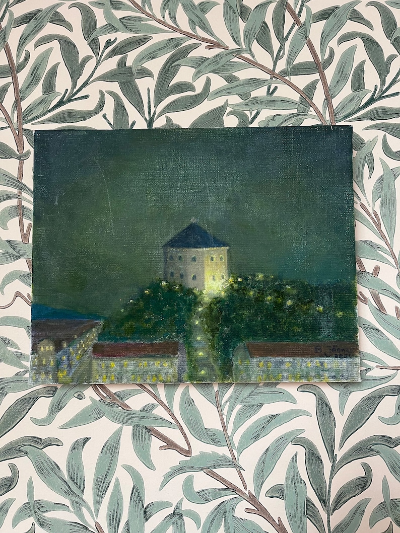 Original Vintage Oil Painting “skansen Kronan” by Swedish Artist B ...