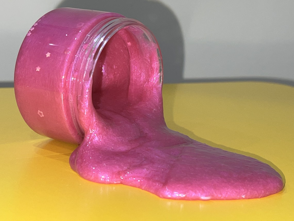 Signature Slime Pink and White Ombre Clear Glue Slime - Etsy