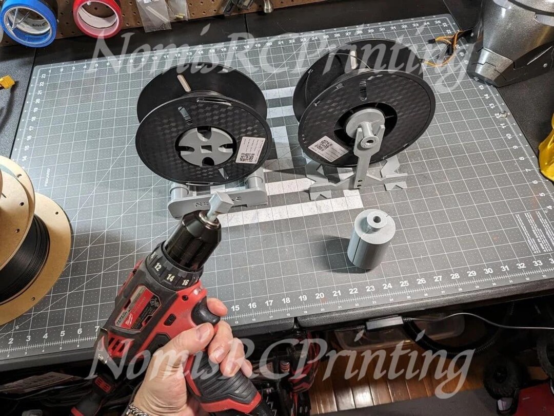 3D Printing Filament Spooling System - Combine Old Used Spools to One ...