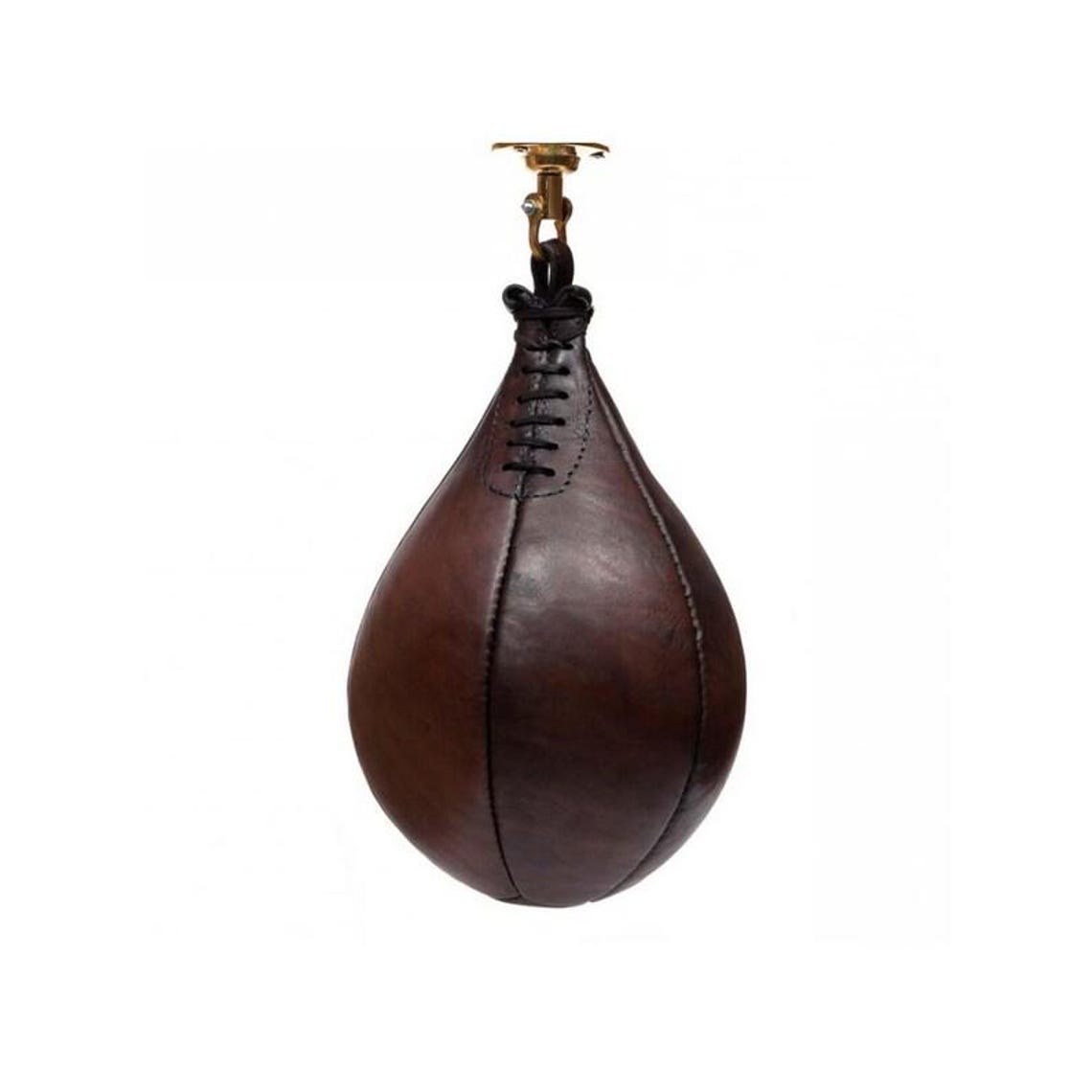 Vintage Leather Speed Bag, Mini Punching Bag, Boxing Bag, Gym Training ...