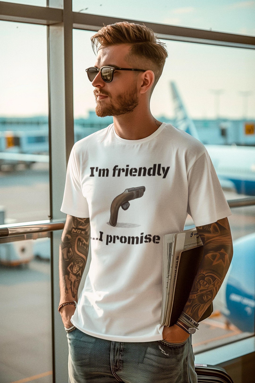 Rust Game Unisex T-shirt - "i'm Friendly... I Promise" Eoka Tee ...