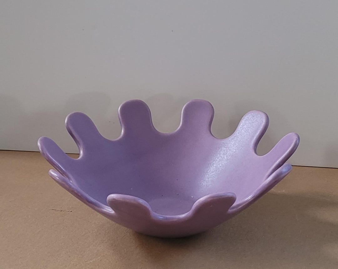 Popart Post Modern Purple Squiggle Slime Bowl - Etsy