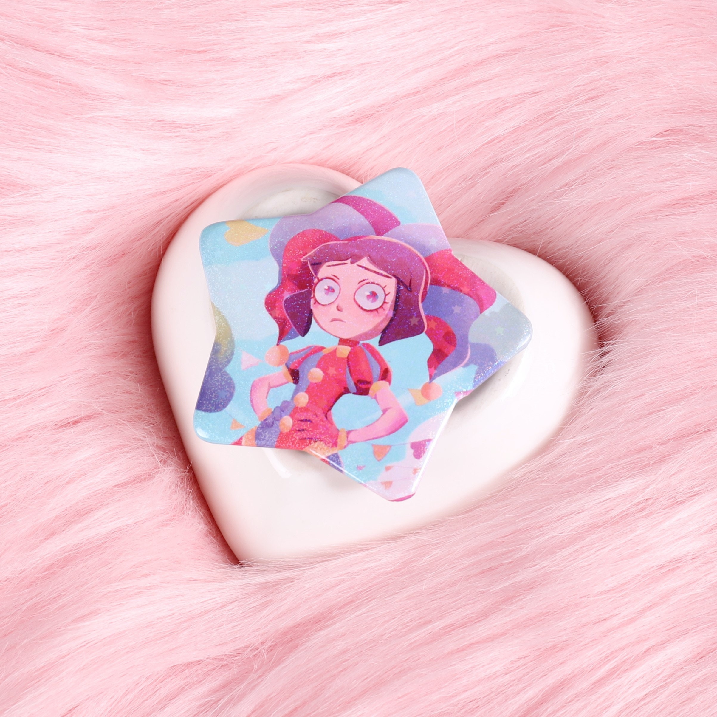 Holographic Badges Digital Circus Pomni Star - Etsy