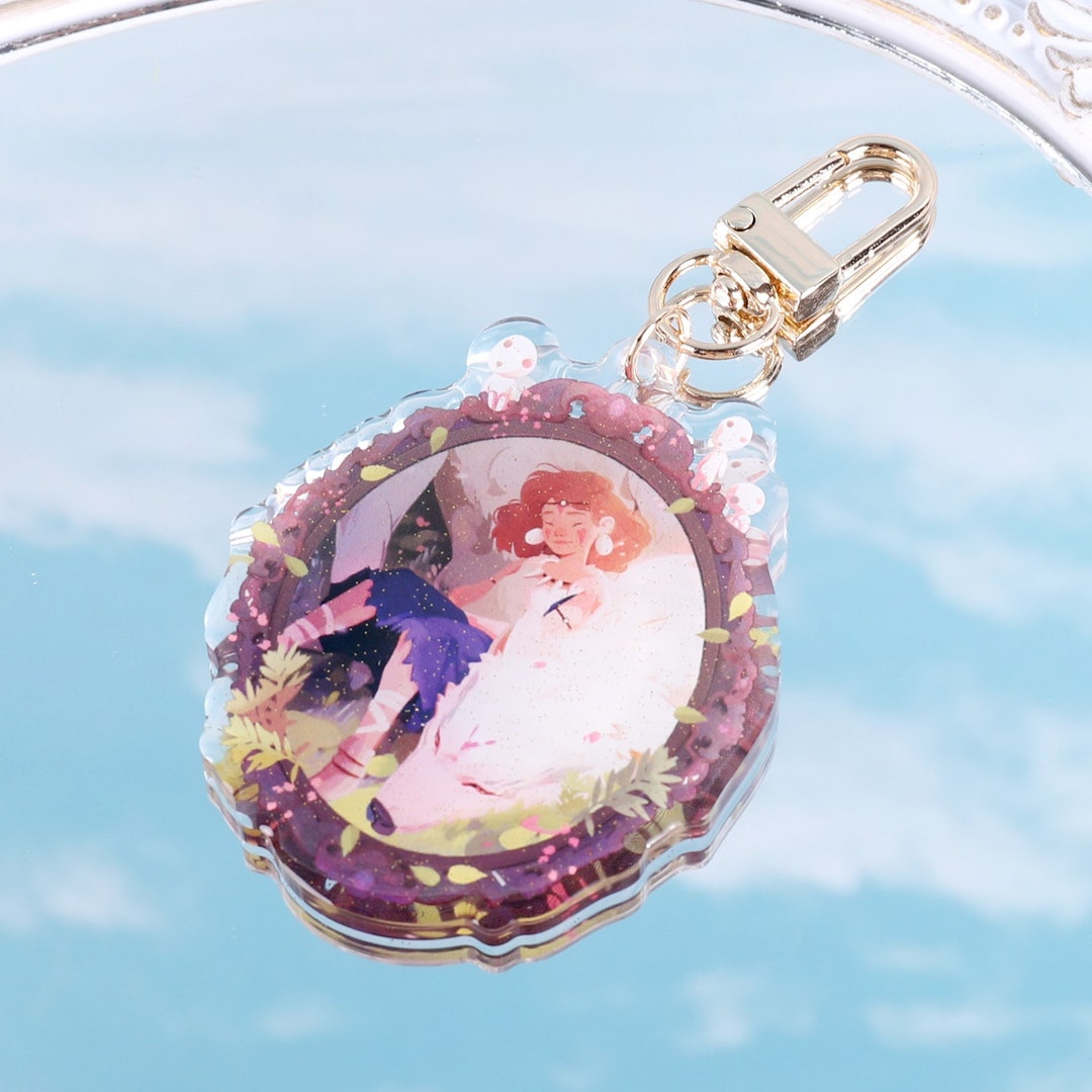 Acrylic Keychain Art Nouveau Frame Princess Mononoke - Etsy