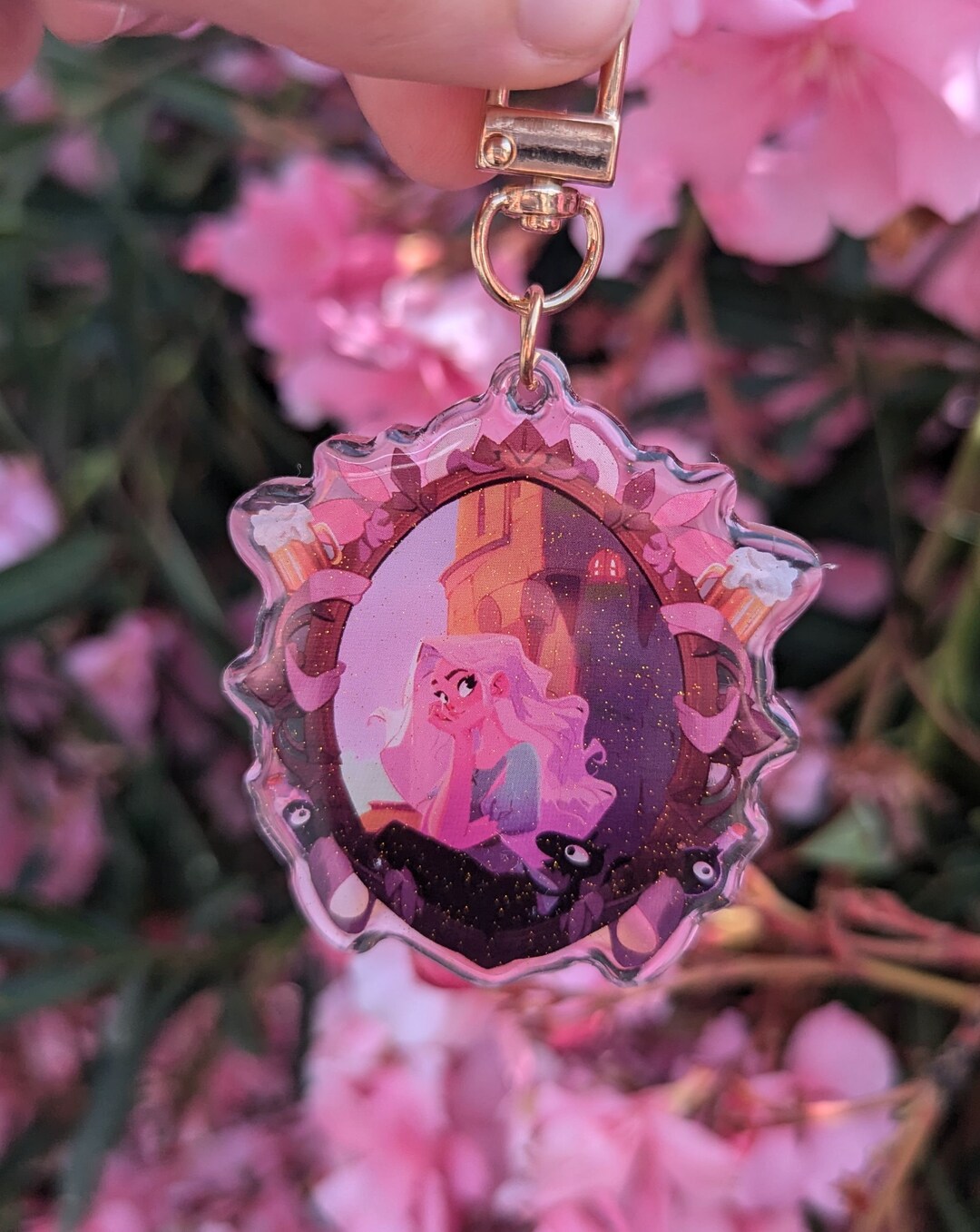 Acrylic Keychain Art Nouveau Frame Disenchantment - Etsy