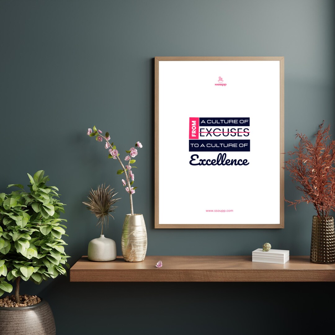 Motivational Excellence Poster: A4 Digital Print - Etsy