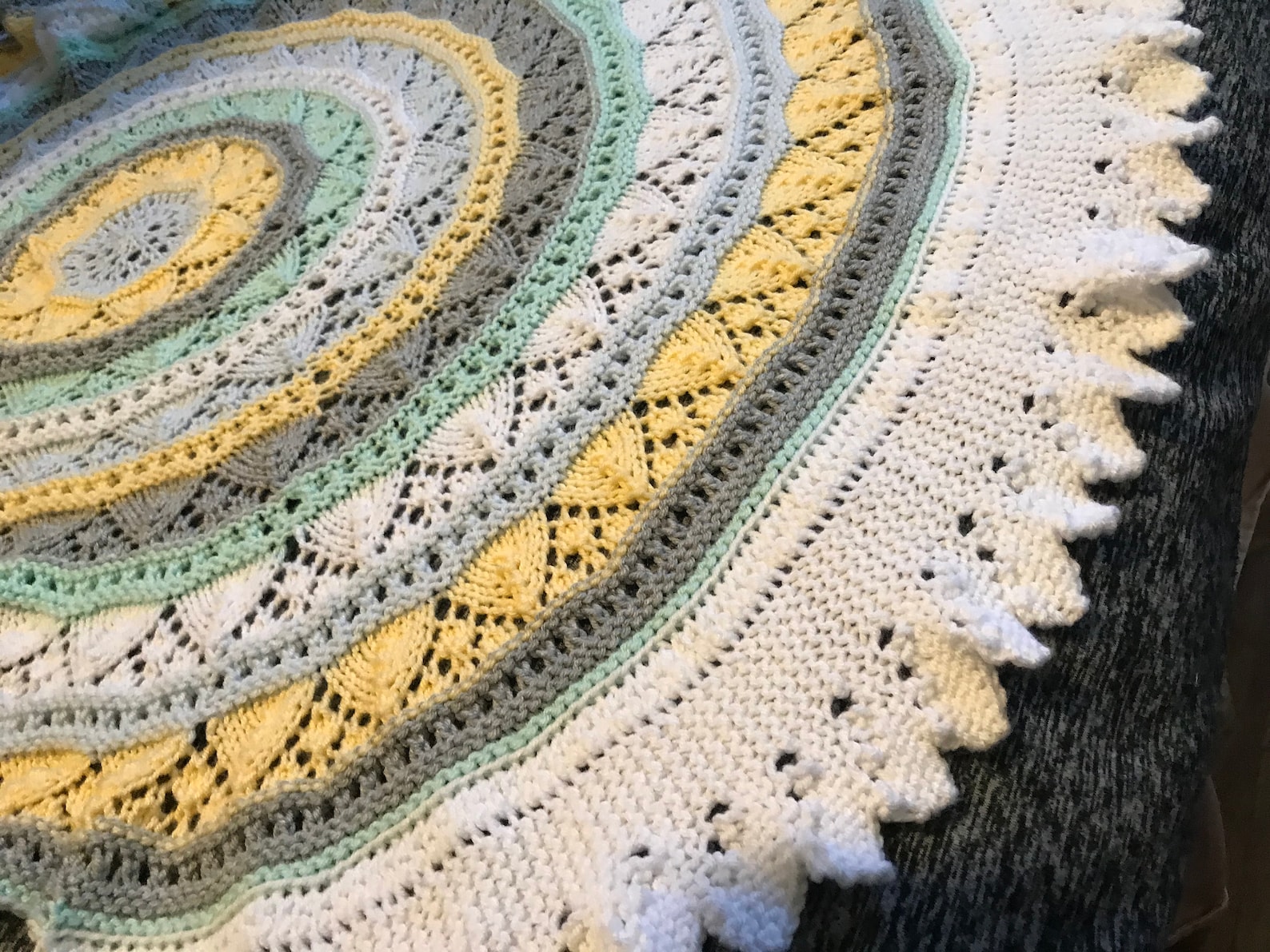 Knitting Pattern MANDALA BLANKET Original Design PDF Download Round ...