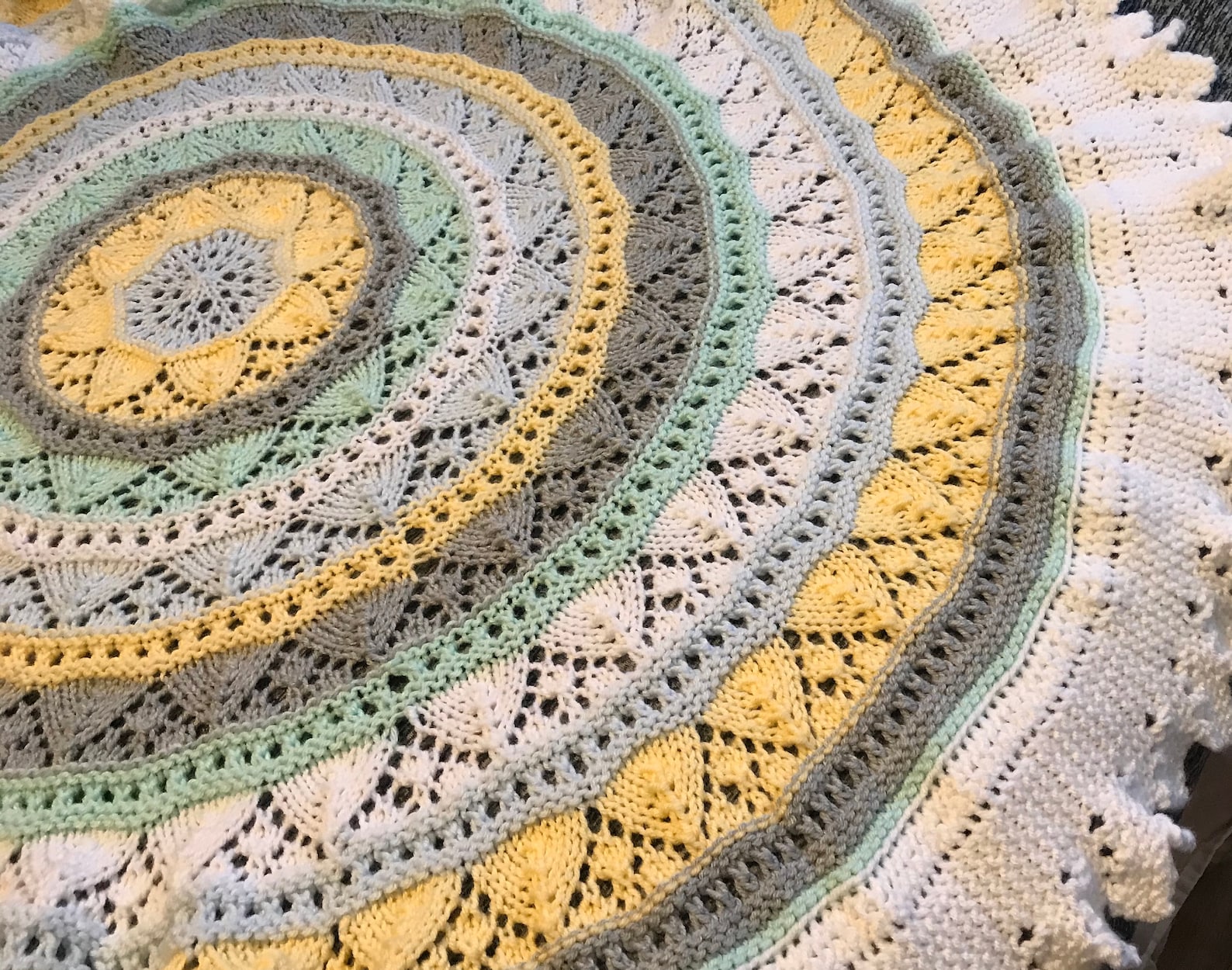 Knitting Pattern MANDALA BLANKET Original Design PDF Download Round ...