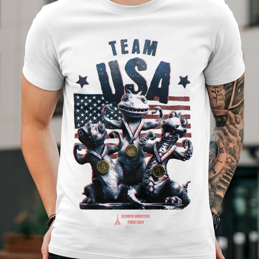Team USA 2024 Olympics Paris T-shirt With Monsters - Etsy