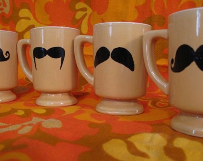 Moustache Coffee\/tea Cup Set - Etsy