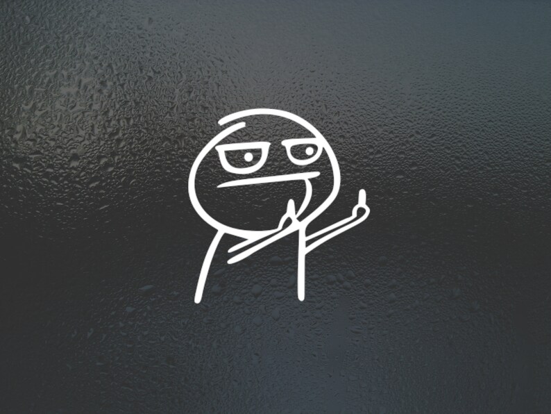 Middle Finger Decal, Flip Off, the Bird, Stick Figure, Two Fingers ...