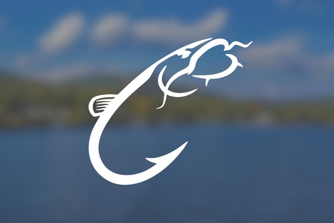 Catfish Hook Decal, Fishing, Fisherman, Outdoors, Wildlife, Lake ...