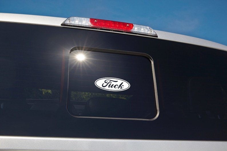 Ford, Funny Ford, Ford Fuck, Funny Logo, Car Decal, Window, Laptop, Car ...