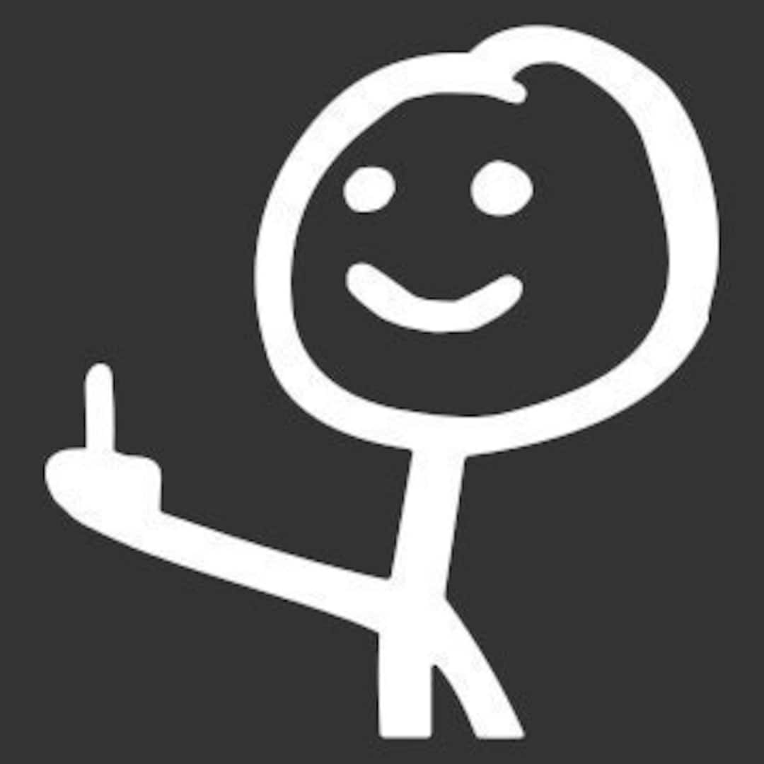 Stick Figure Middle Finger, Car Decal, Window, Laptop, Car, Truck, Van ...