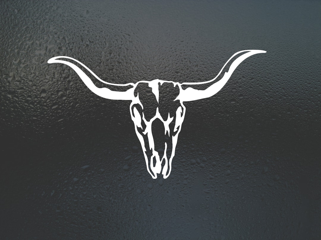 Bull Skull Decal, Skull Horns, Desert Skull, Cattle Skull, Country ...