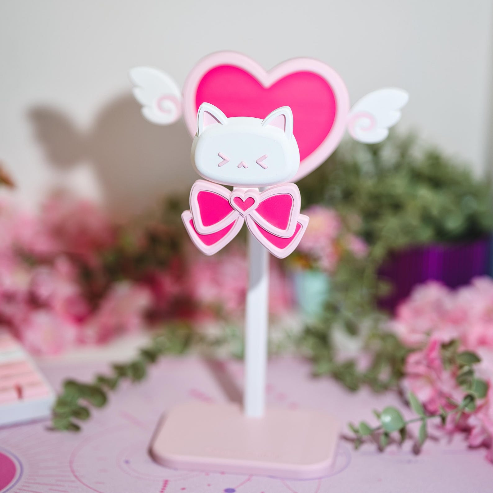 Customizable Kawaii Headphone Stand – Cat, Ribbon, Heart Accessories - Etsy