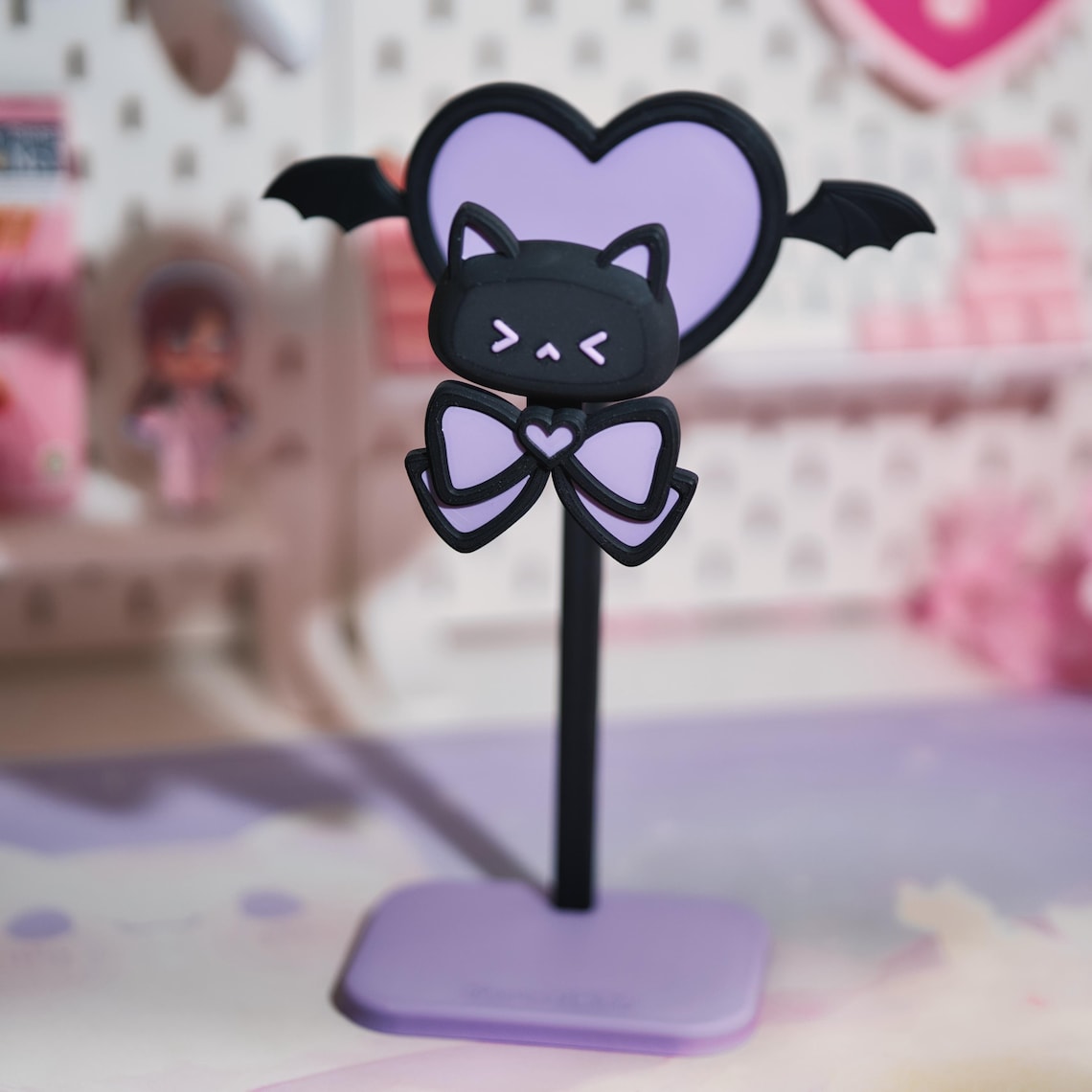 Cute Cat Headphone Stand – Goth Style With Swappable Accessories - Etsy
