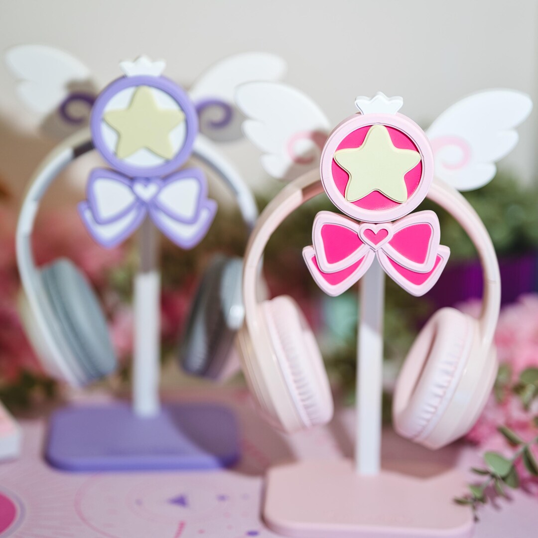 Magical Girl Headphone Stand – Customizable Star & Ribbon Accessory - Etsy
