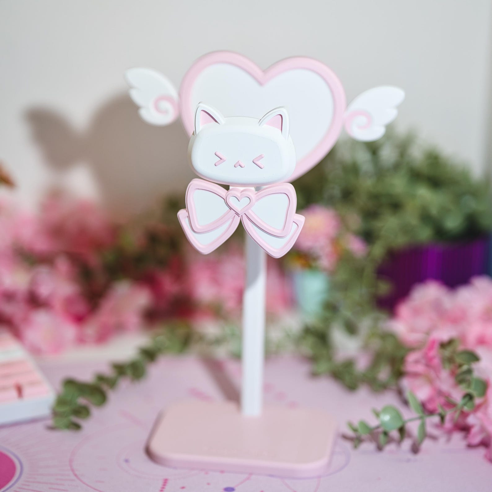 Customizable Kawaii Headphone Stand – Cat, Ribbon, Heart Accessories - Etsy