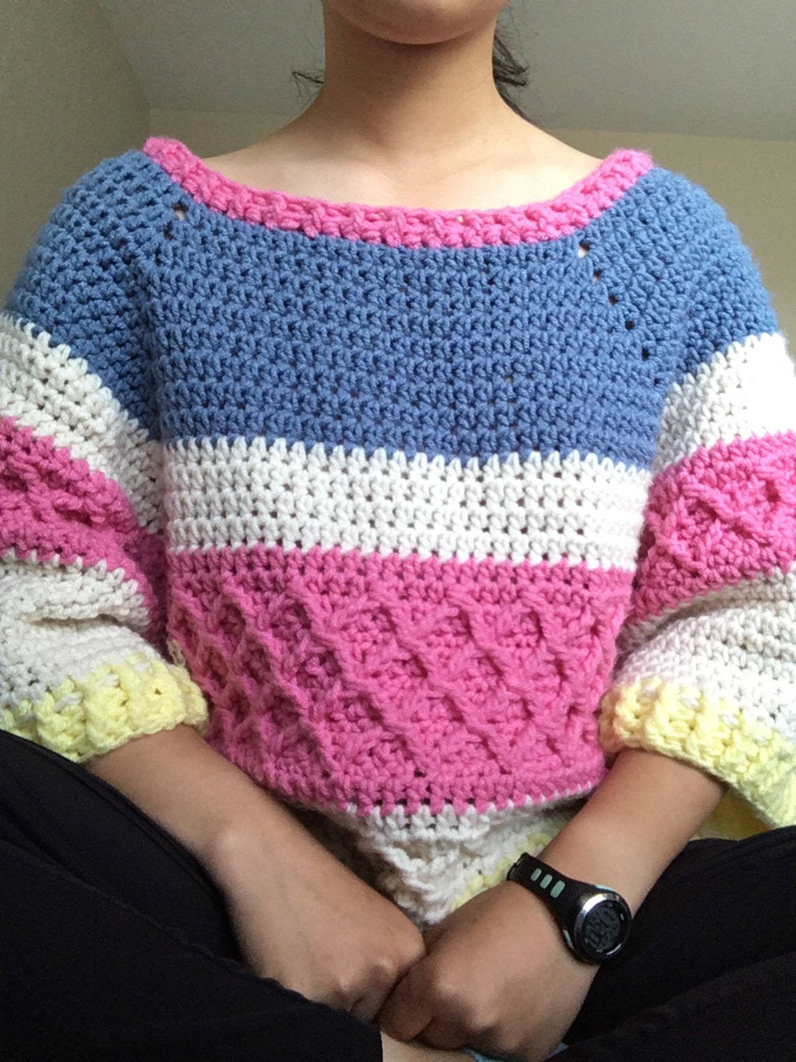 Custom Crochet Raglan Sweater, Unisex Sweater, Made to Order ...