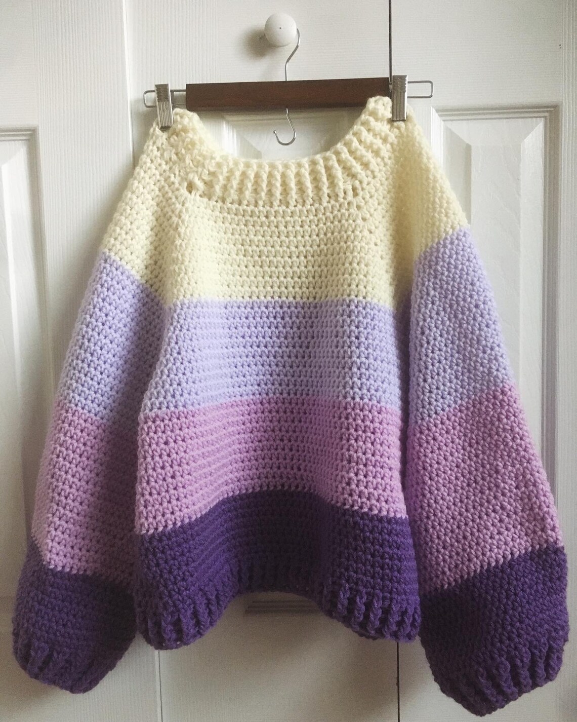 Custom Crochet Raglan Sweater, Unisex Sweater, Made to Order ...