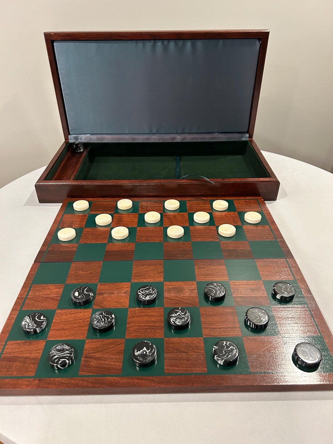 Cherry Case Checkers Set Vintage Ceramic Checkers Holiday Gift - Etsy