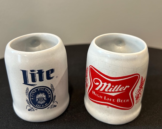 Miller High Life & Miller Lite Mini Beer Steins/ Mugs - Etsy