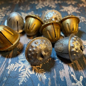 Set of 8 Vintage-style Metal Acorn Bells - Small (silver & Gold) - Etsy