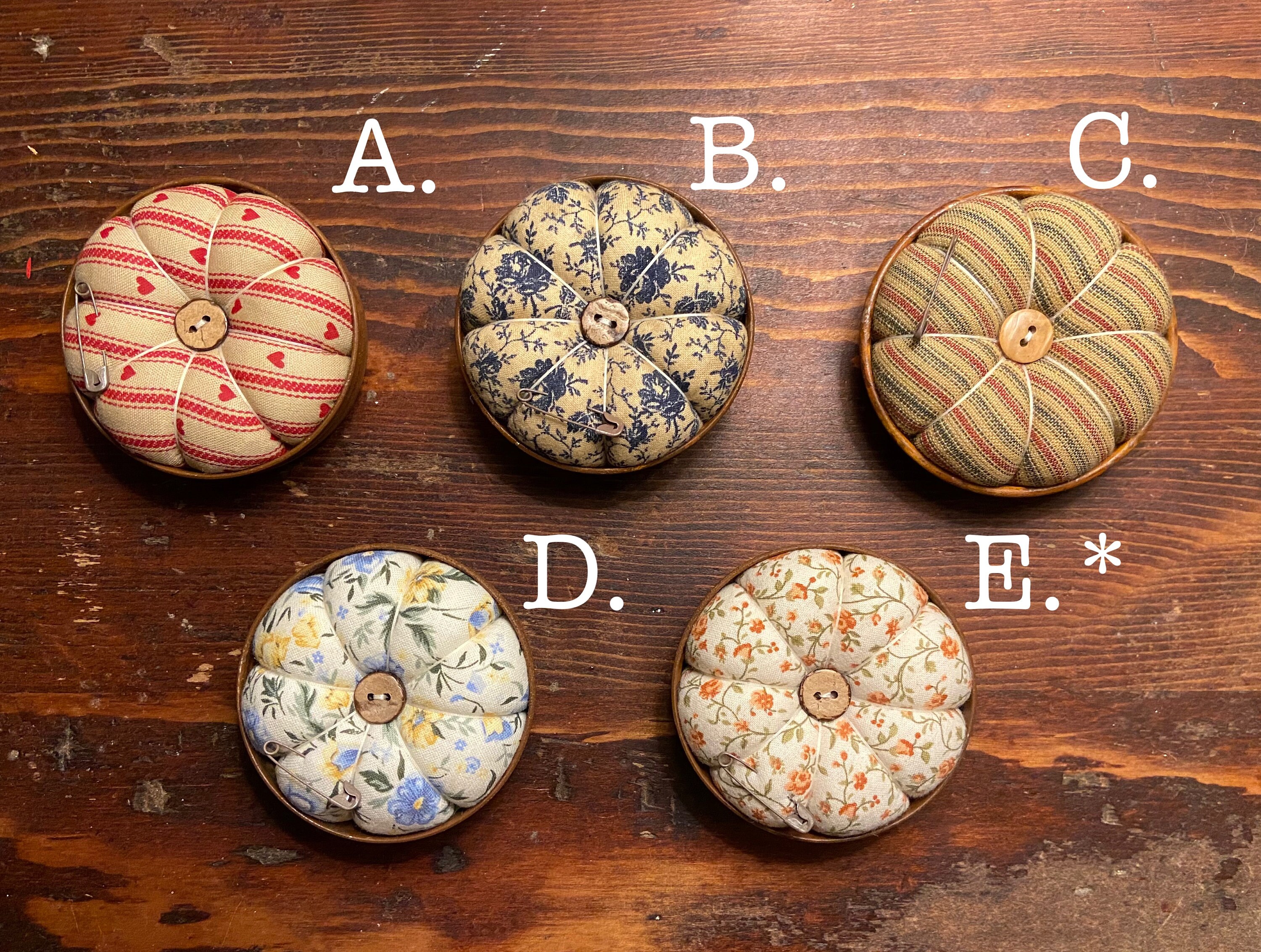 One Handmade Primitive Pin Keep / Pincushion in Rustic Jar Lid - Etsy