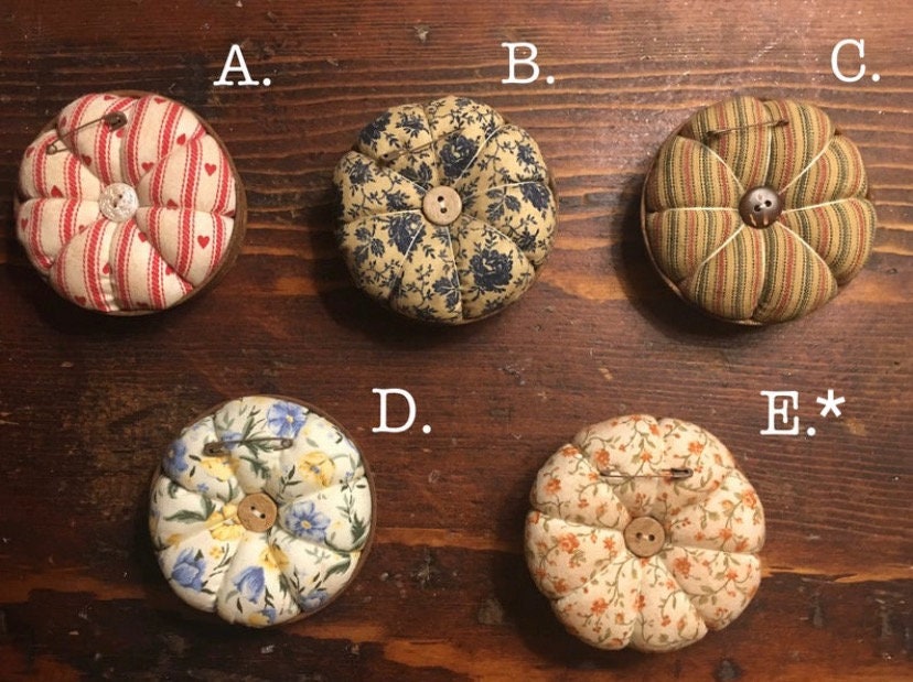 One Handmade Primitive Pin Keep / Pincushion in rustic Jar Lid | Etsy