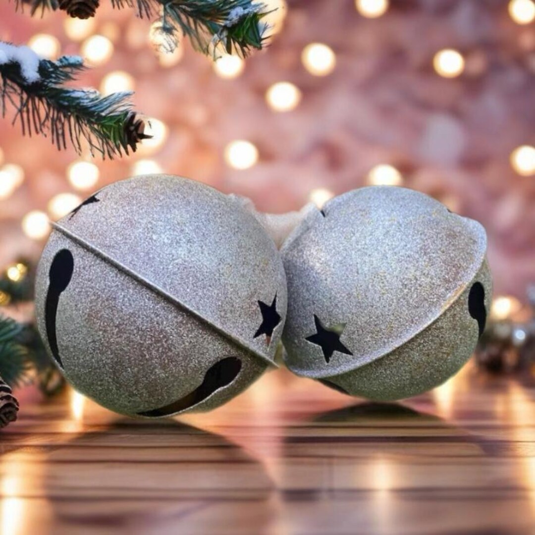 Set of 2 Large Vintage-style Rustic Silver Jingle Bells - Etsy