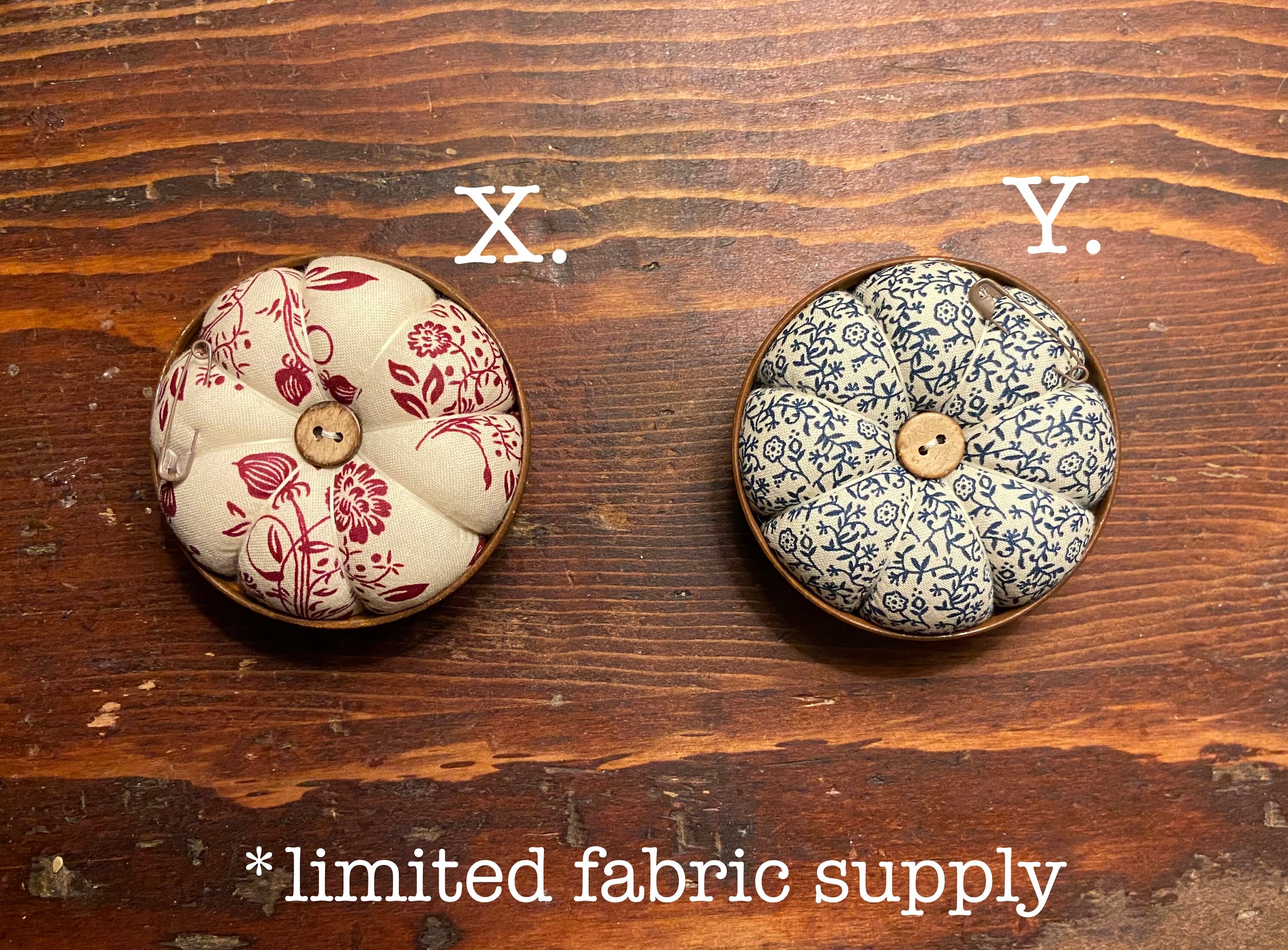 One Handmade Primitive Pin Keep / Pincushion in Rustic Jar Lid - Etsy